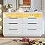 BTM Sideboard Cabinet for Living Room, Chest of Drawers with 2 doors ...