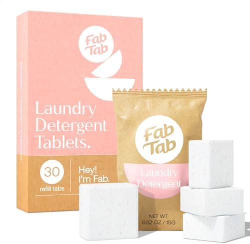Amazon.com: Fab Tab Plastic - Free Laundry Detergent Tablets - Gentle ...