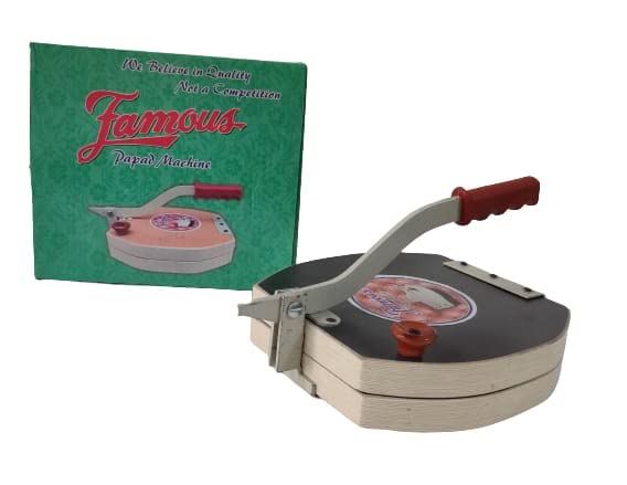 Buy 'Famous' - 9" wide wooden panipuri pani puri press machine | puri ...