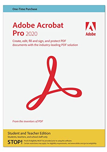 Adobe Acrobat Pro 2020 Student and Teacher Edition [Mac Online Code ...
