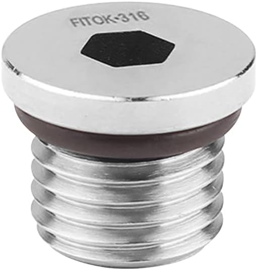 Amazon.com: FITOK 316 Stainless Steel Hollow Hex Pipe Plug with O-Ring ...