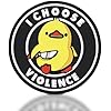Amazon.com: backtime I Choose Violence Morale Patch PVC, Duck with ...