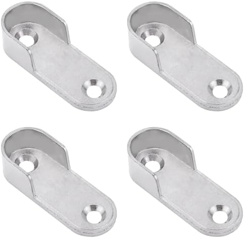 Amazon.com: uxcell Oval Wardrobe Hanging Rail Rod End Bracket Support ...