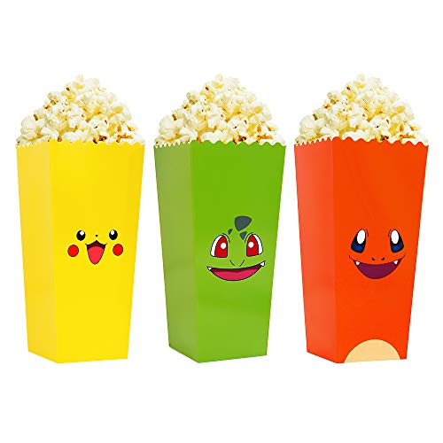 Buy 24PCS Party Popcorn boxes for Pokemon Pikachu Themed Kids Adults ...