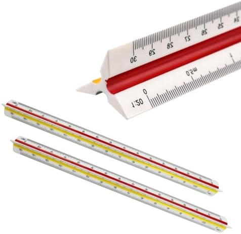 Bocianelli Aluminium Scale Ruler 30cm 1:10 1:20 1:25 1:50 1:75 1:100 1: ...