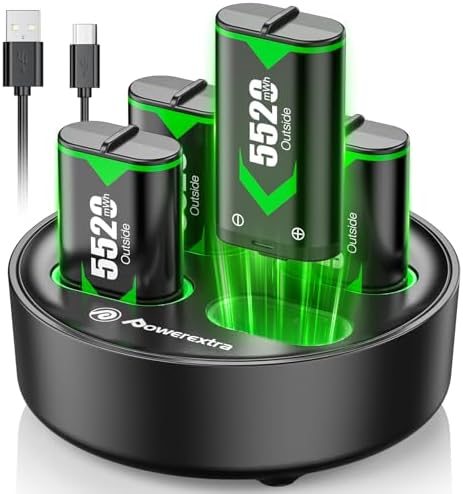 Amazon.com: Powerextra Fast Charger Battery Pack for Xbox Controller ...