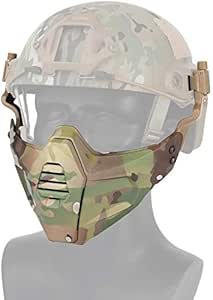 Amazon.com : ATAIRSOFT Airsoft Tactical Military Half Face Mask for ...