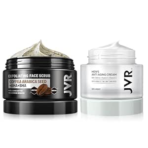 Amazon.com: JVR Face Scrub for Men and Face Moisturizer Cream Anti Aging Cream, Facial Scrub for ...