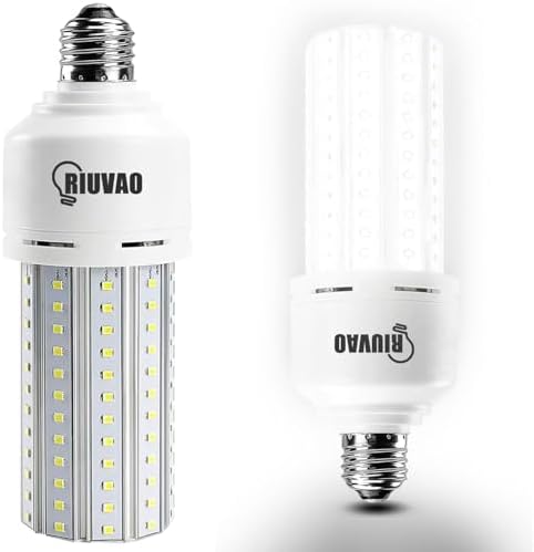 RIUVAO 2 Pack Corn Cob LED Light Bulb 500W Equivalent, 60W LED Corn ...