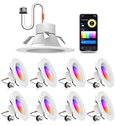 Lumary Smart Retrofit Can Lights 5/6 Inch, 13W 1100LM LED Color ...