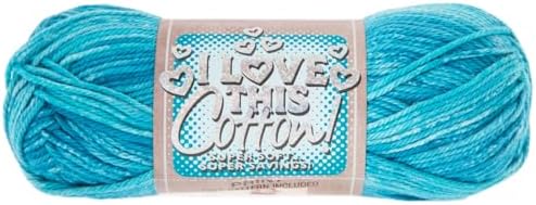 Amazon.com: I Love This Cotton Medium Yarn for Crocheting & Knitting ...