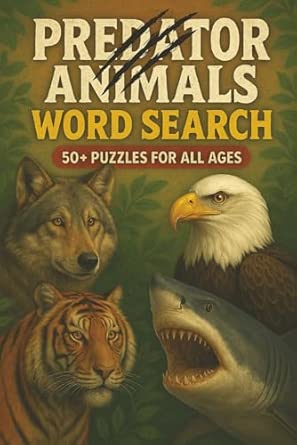 Predator Animals Word Search Book: Word Searches with Easy to Read ...