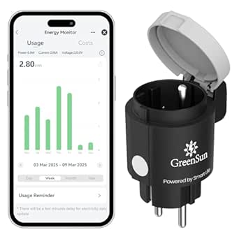 GreenSun Connected Plug - Outdoor Smart Socket 16A Type E Programmer ...
