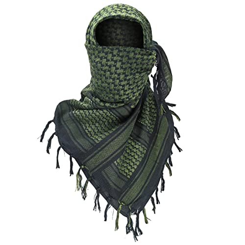 Luxns Écharpe militaire Shemagh tactique désert / 100 % coton Keffiyeh ...