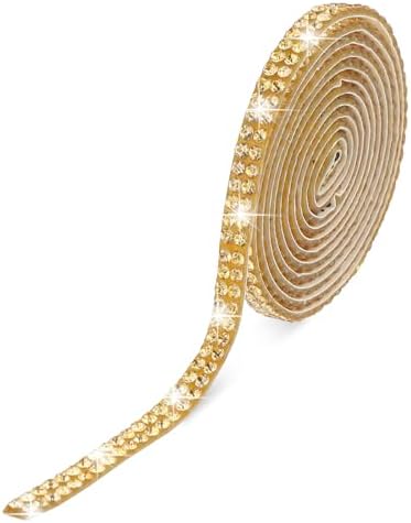 Amazon.com: Self Adhesive Rhinestone Strips Bling Crystal Rhinestone ...