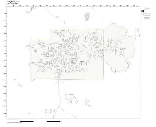 ZIP Code Wall Map of Payson, AZ ZIP Code Map Not Laminated: Amazon.com ...