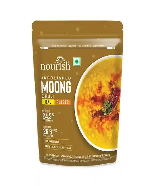 Nourish Unpolished Moong Dhuli Dal 1Kg Zipper Pouch | Dal & Pulses by ...