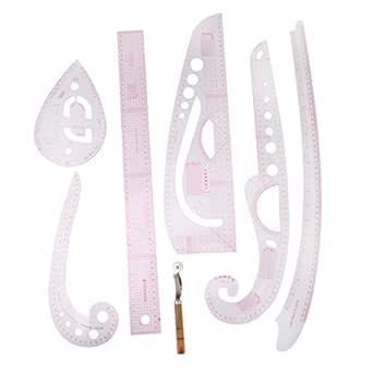 Clothing Pattern Making Ruler Set for Sewing, Curve Ruler Kit with Multiple Measurements ...