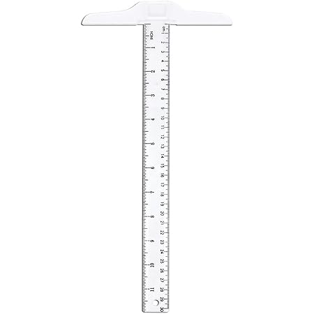 Amazon.com: Pangda 12 Inch/ 30 cm Junior T-Square Plastic Transparent T ...