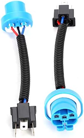 Amazon.com: 2Pcs Headlight Wiring Harness, 9007 Male to H4 Female Plug ...
