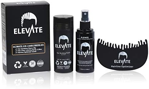 Amazon.com: Elevate Hair Building Fibers 3-in-1 Kit for Thinning Hair ...