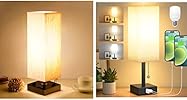 Small Table Lamp for Bedroom - Bedside Lamps for Nightstand, Minimalist ...