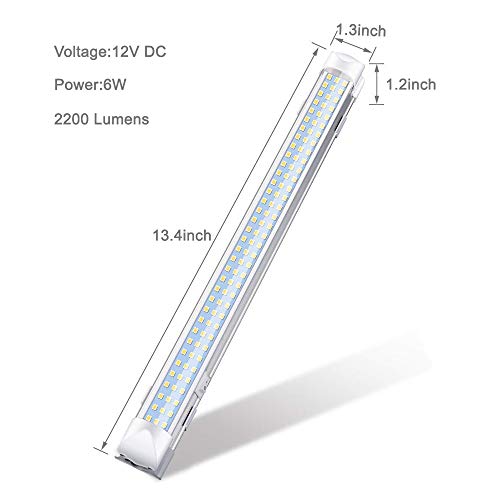 12V LED Interior Light Bar Tube 108LEDs Ultra Bright Universal Light ...