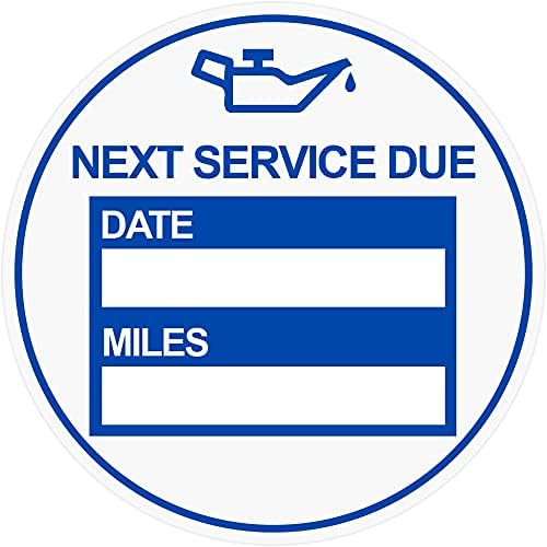 Amazon.com : 2 inch 60 PCS "Next Service Due" Static Cling Labels Easy ...