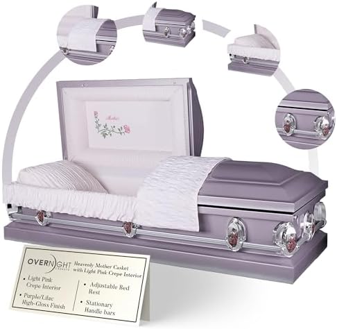 Amazon.com: Overnight Caskets Heavenly Mother Funeral Metal Casket Pink ...