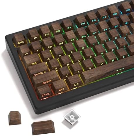 Amazon.com: CHIUEAST 104 Keycaps ABS Russian Translucent Backlight ...