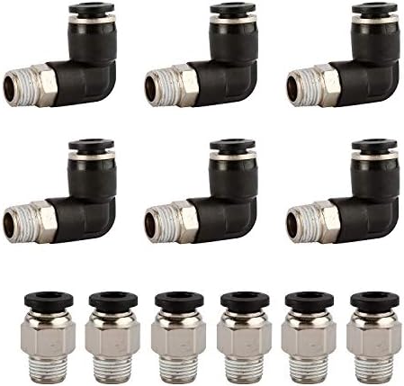 Push To Connect Fittings Chart 1PIECE Pneumatic Fitting Push In ...
