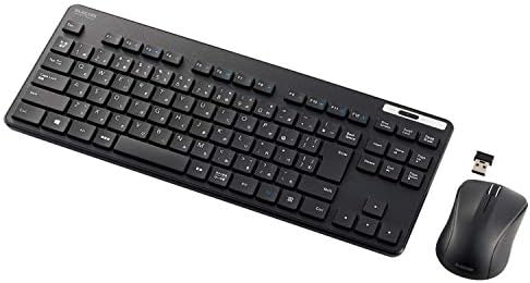 Amazon.co.jp: エレコム ワイヤレスキーボード マウスセット TK-FDM110MKBK 薄型 メンブレン式 抗菌 テンキー付 ブラック : パソコン・周辺機器