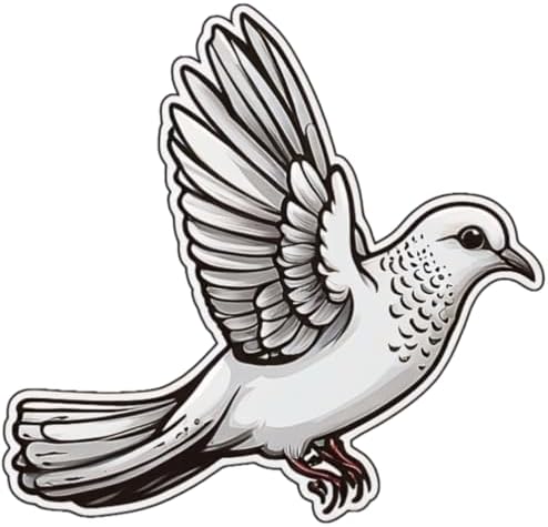 Amazon.com: 3 Pcs Cute Dove Stickers 3in, Gifts for Water Bottles,Dove ...