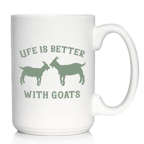Amazon.com: Life is Better with Goats - Funny Coffee Mug - Goat Gifts ...