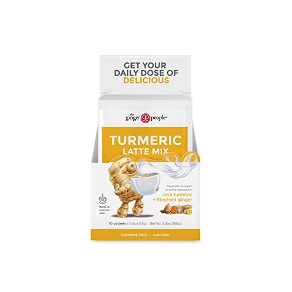The Ginger People Turmeric Latte Mix-10 Sachets, Ginger 5.3 Ounce ...