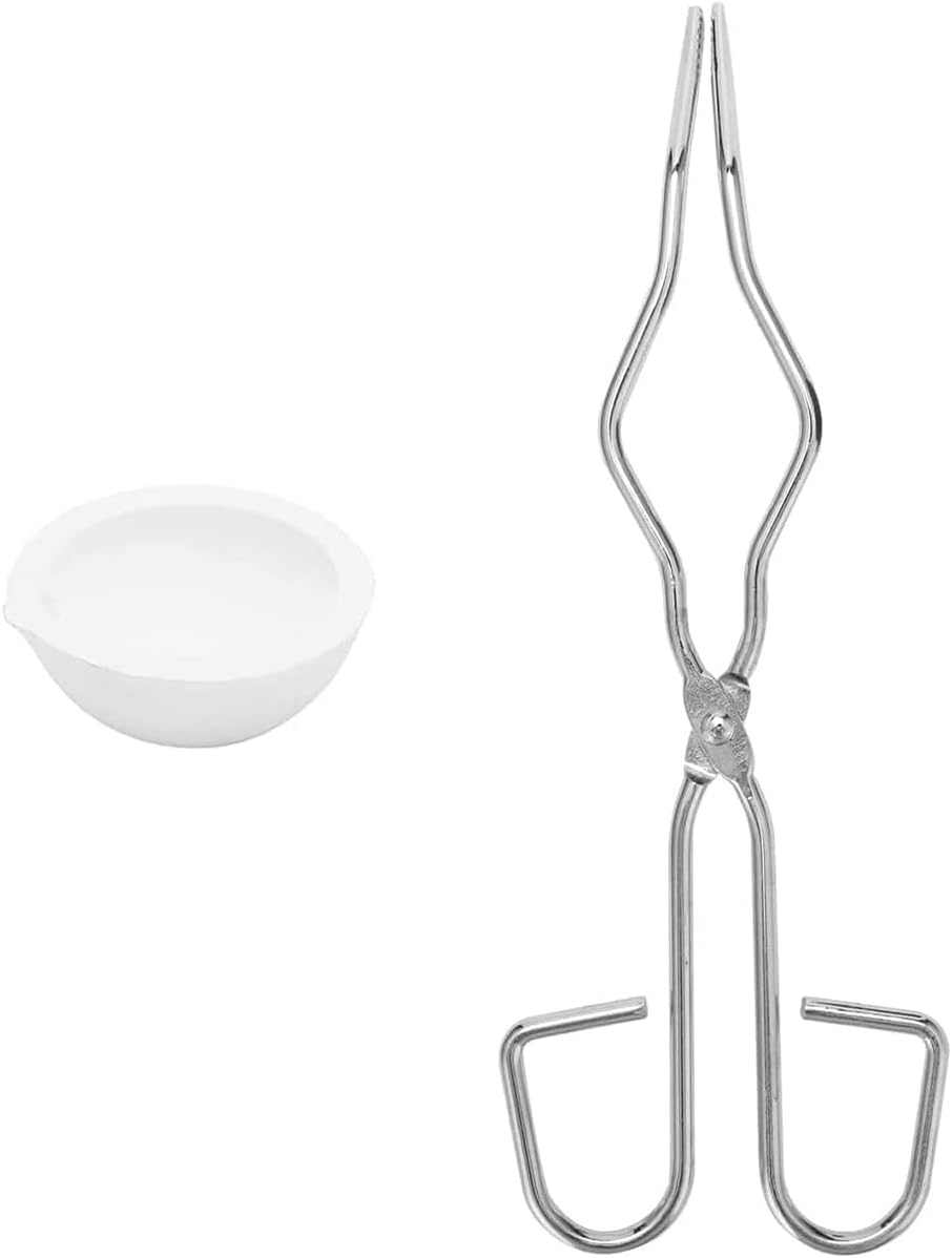 Quartz Melting Crucibles Set of 2 Crucible Tweezers Set High Purity ...