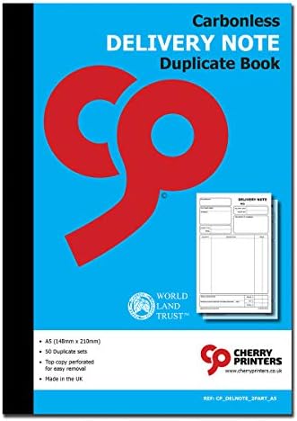 Cherry Carbonless Delivery Note Duplicate Book A5 | 50 Sets of 2-Part ...