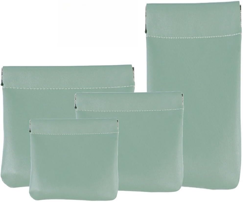 Amazon.com: XQGMAN Pack of 4, Pouchic - Snap Closure Leather Organizer ...