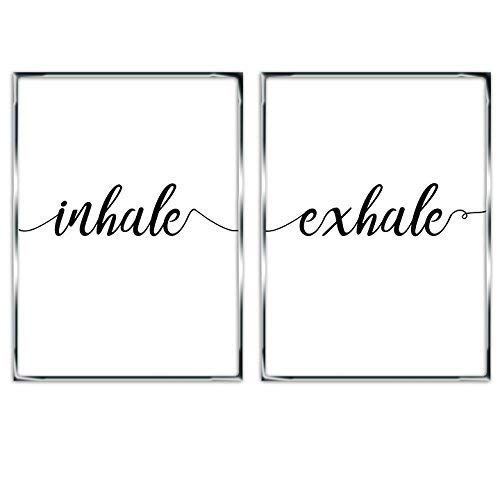Amazon.com: Inhale Exhale Posters 24 x 32 Inches Set of 2 Prints Wall ...
