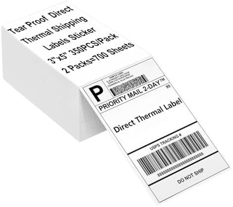 Amazon.com : LENVII 3" x 5" Direct Thermal Labels, Tear-Proof Shipping ...