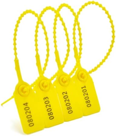 Amazon.com: 100 Plastic Security Seals Numbered Zip Ties Pull Tite ...