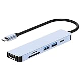 ・ブランド:QISI・製造元:QISI・【豊富な機能】USB3.0 x1、USB2.0×1、4K @ 30 HDMI、SD / TFカードアダプター、10wPD給電対応、必要なすべての機能を完全に組み合わせています。・【4KHDMI出力】U...