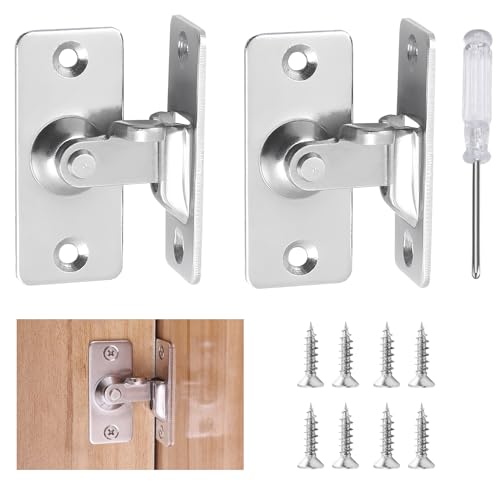 TPBSITNS 2PCS 90 Degree Sliding Door Lock, Stainless Steel Right Angle ...