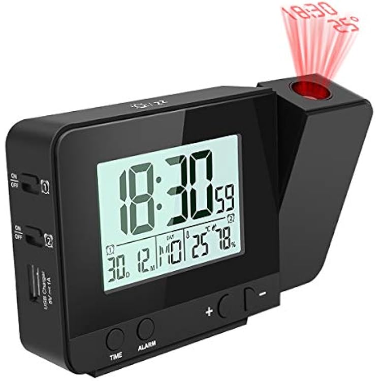 Jhua Digital Projection Alarm Clock with Temperature Morocco | Ubuy
