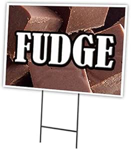 Amazon.com: Fudge 18"x24" Yard Sign & Stake | Advertise Your Business ...