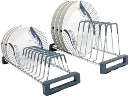 Buy SmartSlide Stainless Steel Thali & Dish Stand/Plate Stand for ...