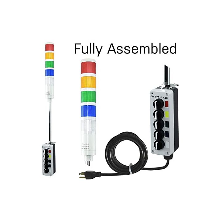 Buy Signaworks 5 Stack Super Bright LED Andon Tower Light, 3 Pos On-Off ...