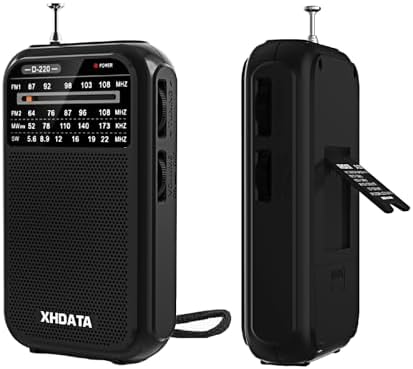 XHDATA Rádio portátil D220 AM FM SW Receptor de ondas curtas, rádios de ...