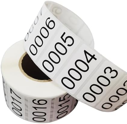 XNHIU Consecutive Number Label 1-1000 Waterproof Inventory Number ...