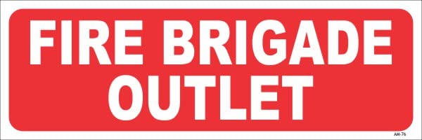 SHIDDHI SIGNAGE lFire Brigade Outlet Sign Glow In Dark Sign AM-76 (12 ...